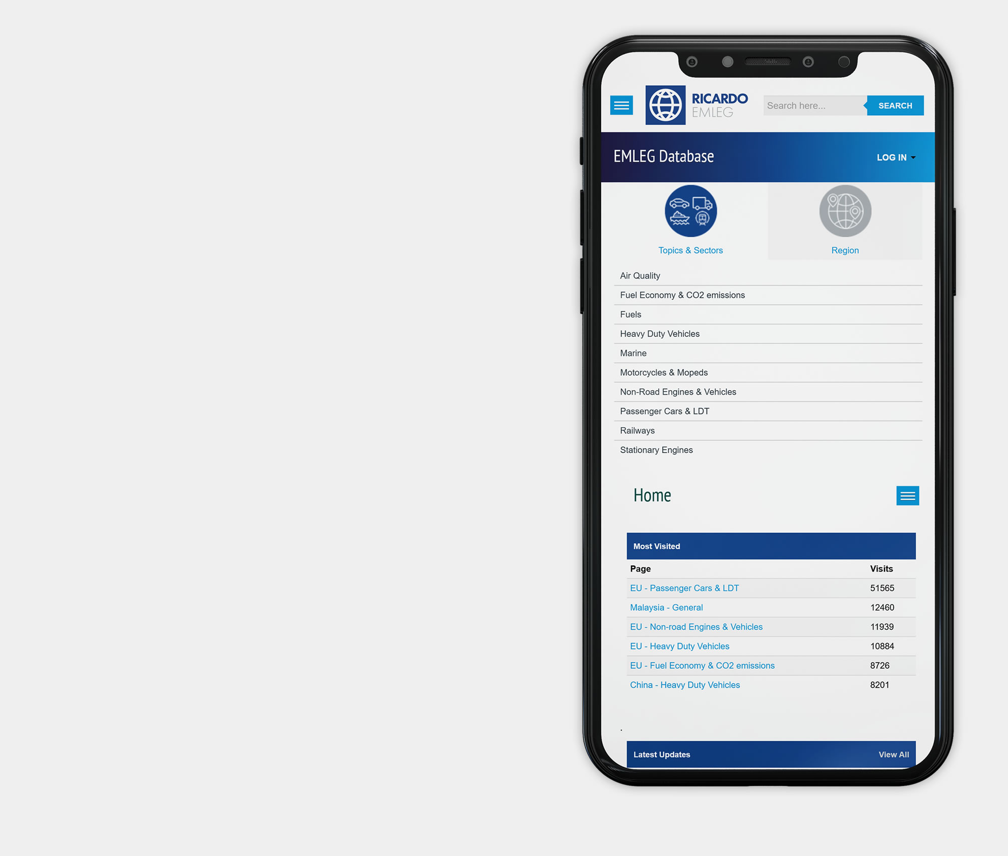 EMLEG - Emissions Database | Work | Kennedy Digital Ltd | www ...